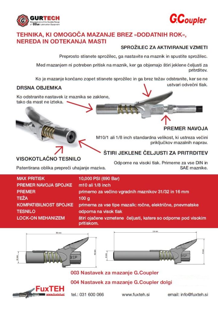 GURTECH spojka G. Coupler M10x1 - FuxTEH
